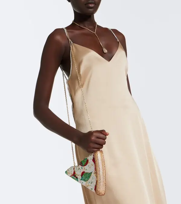 Judith Leiber Pizza Margherita Embellished Clutch