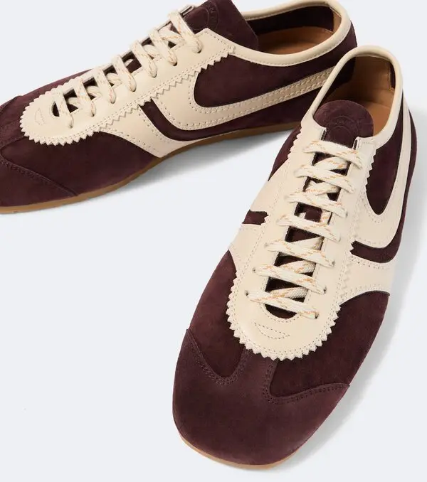 Dries Van Noten Leather-trimmed Suede Sneakers