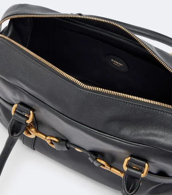 Burberry Medium Leather Shoulder Bag - Black