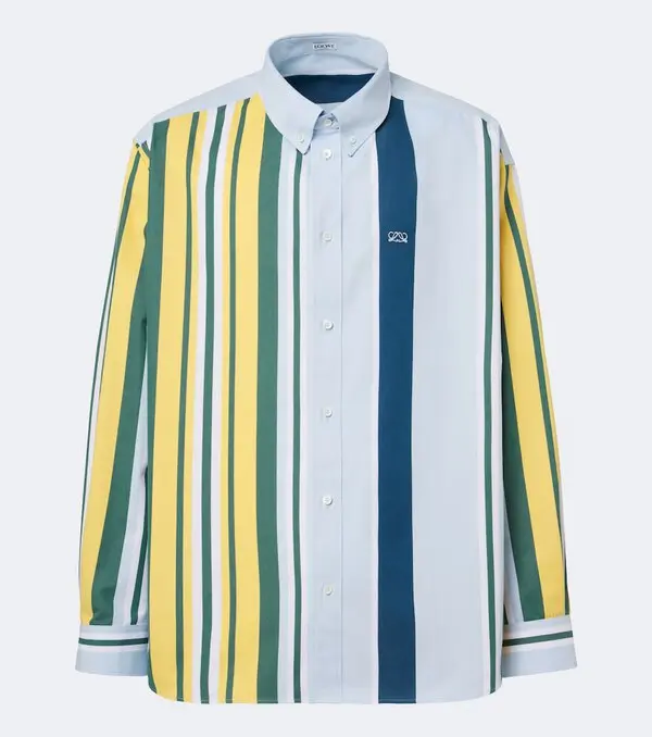 Loewe Double L Striped Cotton Twill Shirt - Multicoloured
