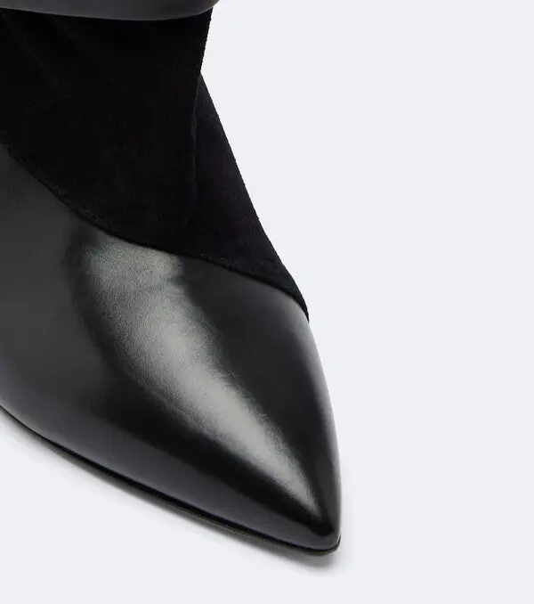 Isabel Marant Étoile Lyone Leather And Suede Ankle Boots - Black