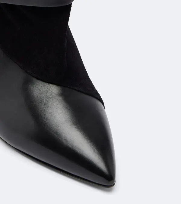Isabel Marant Étoile Lyone Leather And Suede Ankle Boots - Black