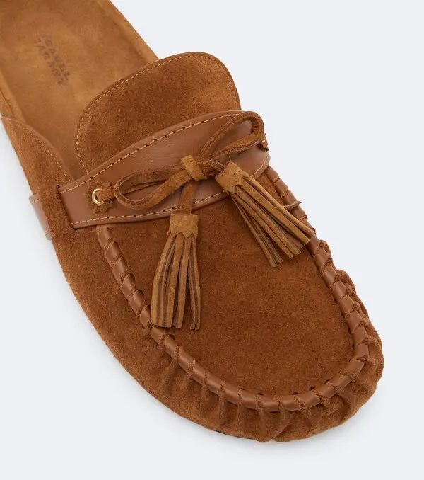 Isabel Marant Étoile Malvin Leather-trimmed Suede Mules