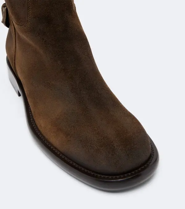 Burberry Cavalier Suede Knee-high Boots - Brown