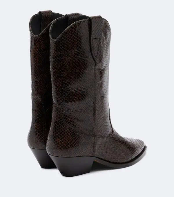 Isabel Marant Étoile Duerto Snake-effect Leather Cowboy Boots
