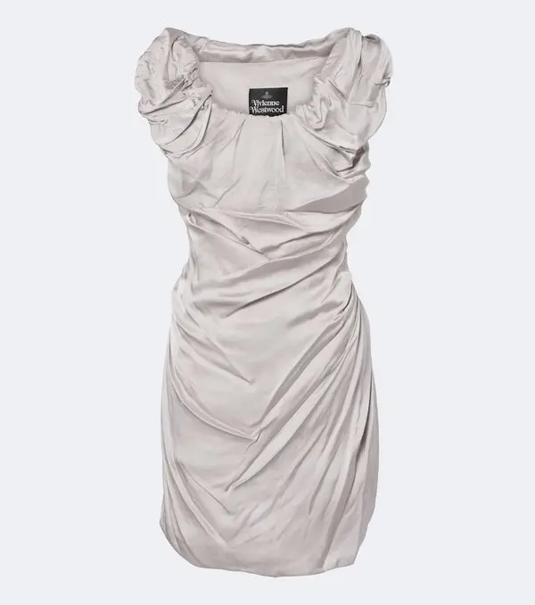 VIVIENNE WESTWOOD Ginnie Amber Draped Mini Dress - Grey