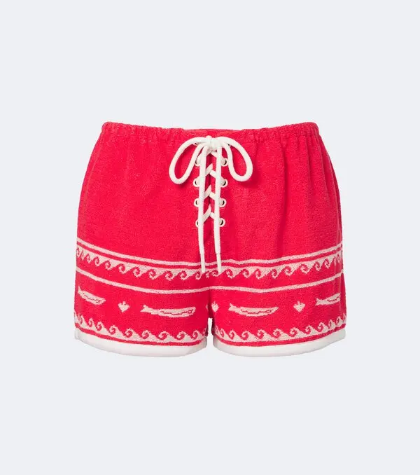 Posse Cody Cotton Terry Shorts - Red
