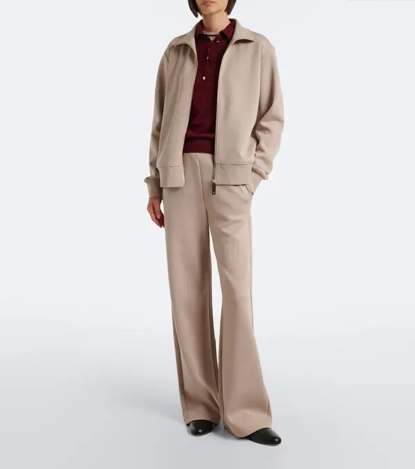 Max Mara Cotton-blend Jersey Sweatpants