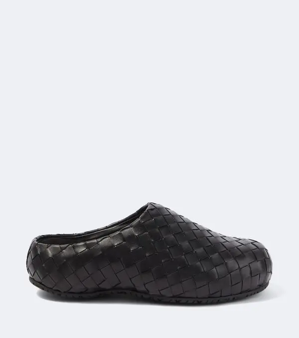 Bottega Veneta Klog Intrecciato Leather Mules