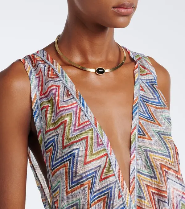 Missoni Zigzag Tiered Tulle Beach Dress