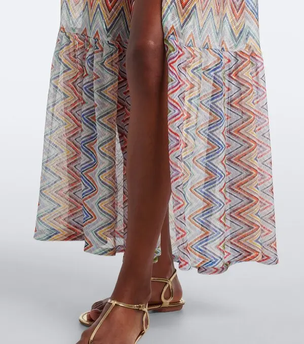 Missoni Zigzag Tiered Tulle Beach Dress