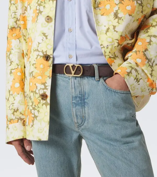 Valentino Garavani Vlogo Suede Belt