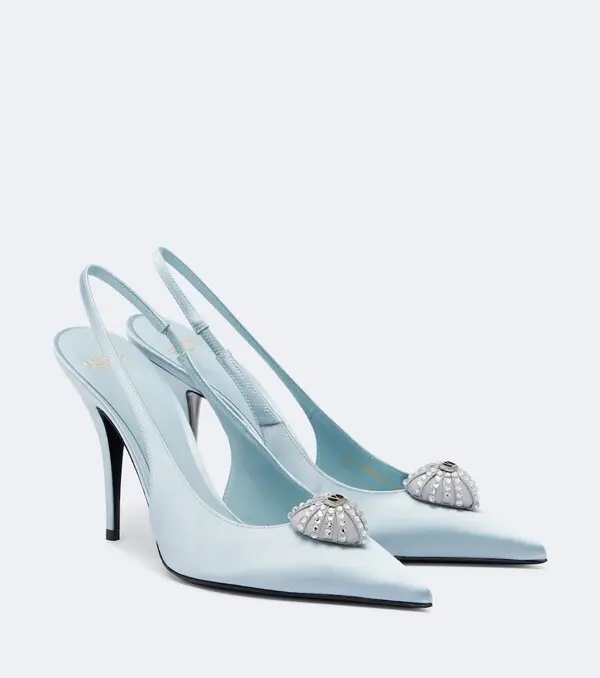 Valentino Garavani Cour Royal Slingback Pumps - Blue