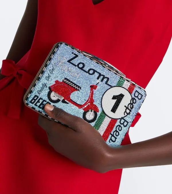 Judith Leiber Lunch Box Beep Beep Embellished Clutch
