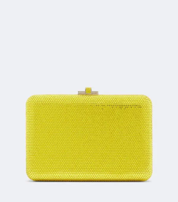 Judith Leiber Slim Slide Embellished Clutch - Yellow