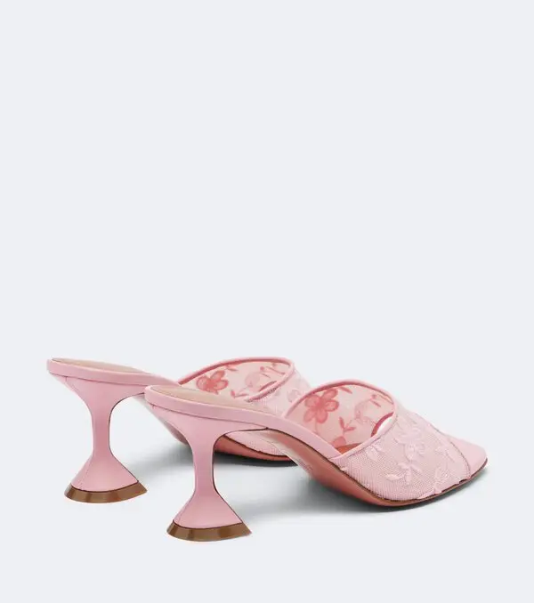 Amina Muaddi Floral Mules