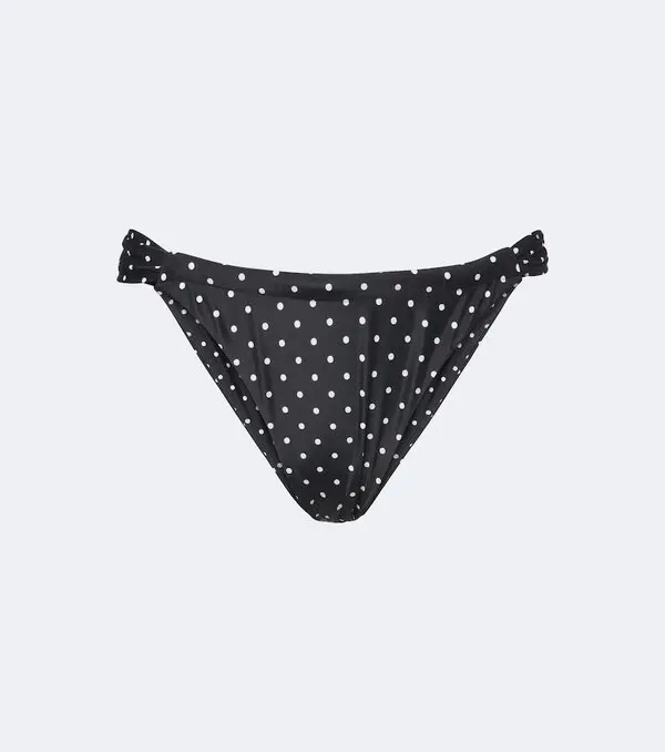 Faithfull The Brand Andez Polka-dot Bikini Bottoms - Black