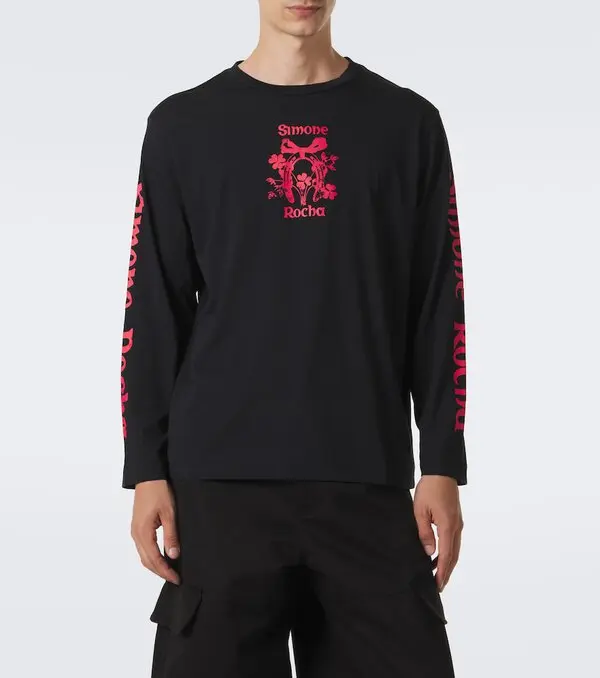 Simone Rocha Printed Cotton Jersey T-shirt