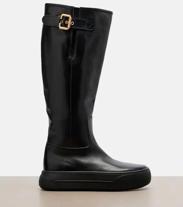 Chloé Delia Leather Knee-high Boots