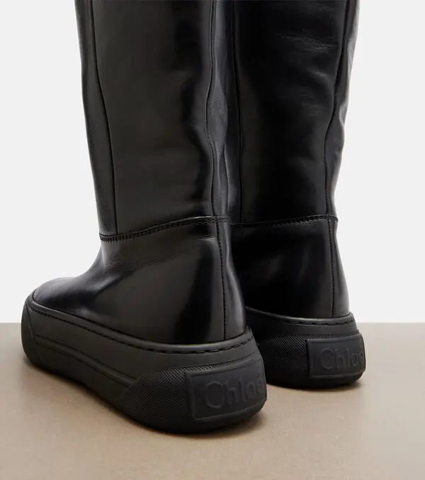 Chloé Delia Leather Knee-high Boots