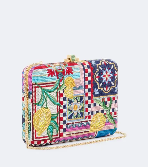 Judith Leiber Slim Slide Ceramica Embellished Clutch