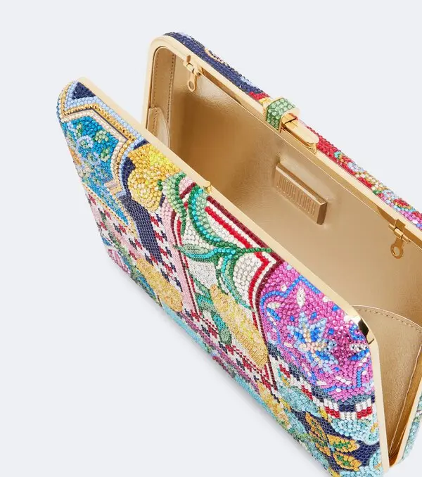 Judith Leiber Slim Slide Ceramica Embellished Clutch