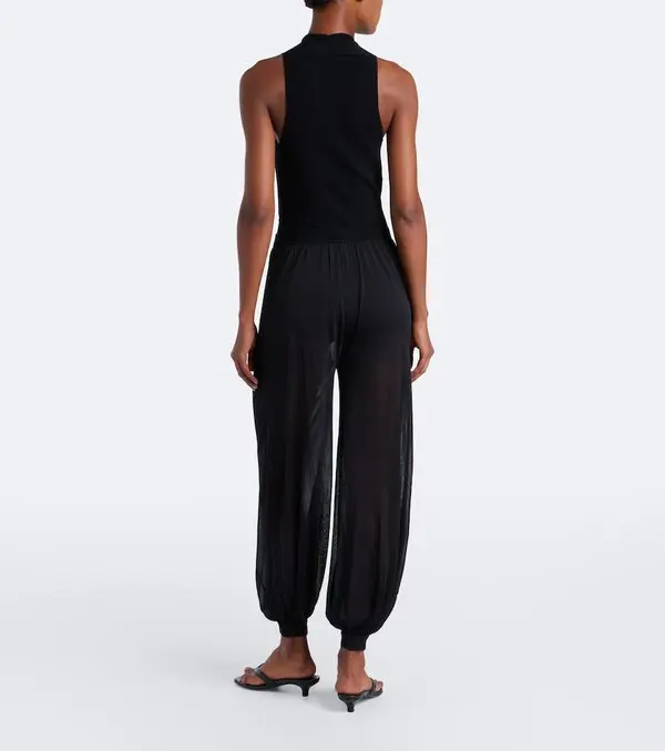 Simkhai Flora Sheer Knit Balloon Pants