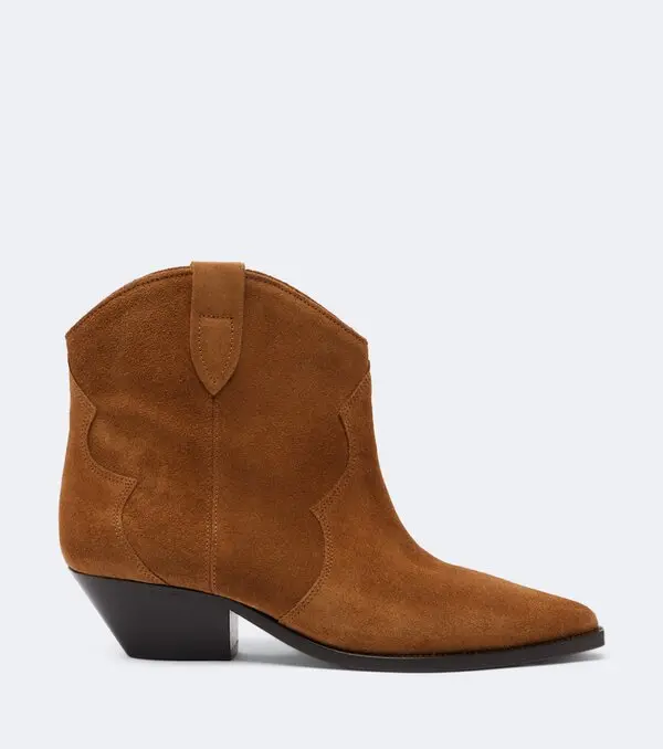 Isabel Marant Étoile Dewina Suede Cowboy Boots - Brown