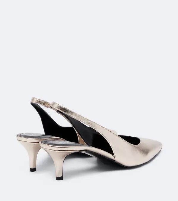 Isabel Marant Étoile Padim Metallic Leather Slingback Pumps
