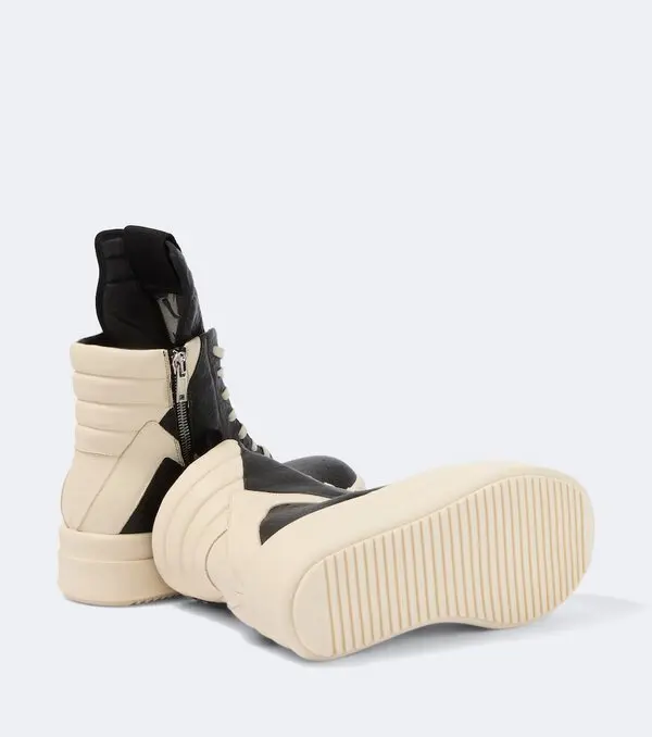 Rick Owens Geobasket Leather High-top Platform Sneakers