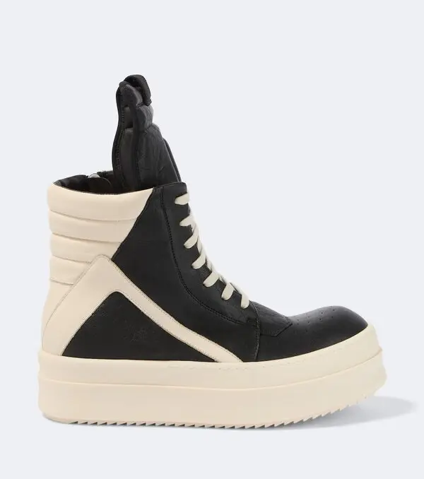 Rick Owens Geobasket Leather High-top Platform Sneakers