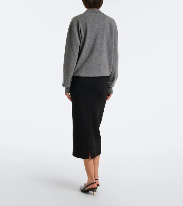 Max Mara Wool-blend Jersey Pencil Skirt