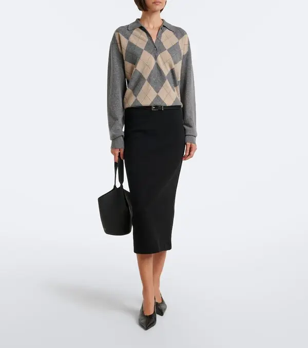 Max Mara Wool-blend Jersey Pencil Skirt