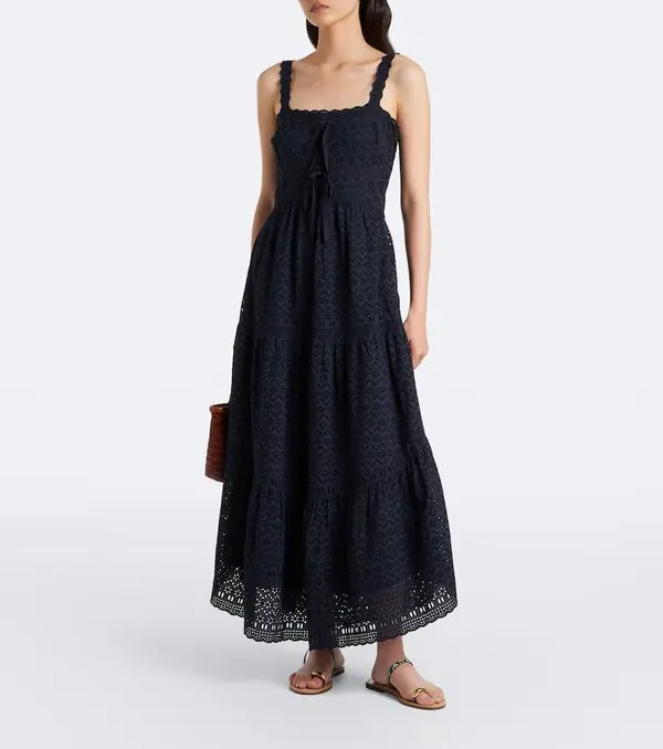 Ulla Johnson Constance Broderie Anglaise Cotton Midi Dress