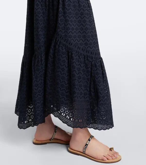 Ulla Johnson Constance Broderie Anglaise Cotton Midi Dress