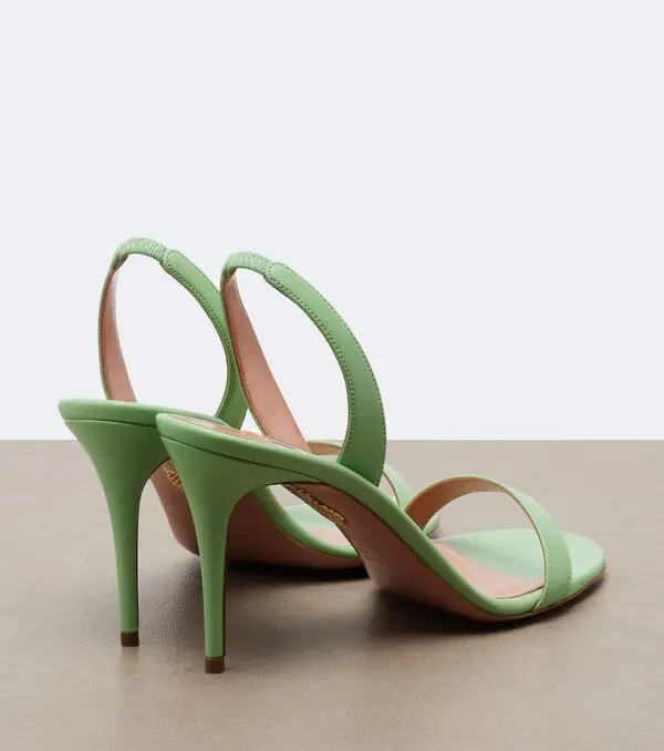 AQUAZZURA So Nude Leather Slingback Sandals