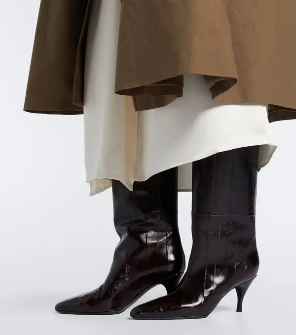HERBERT LEVINE Silhouette Leather Knee-high Boots
