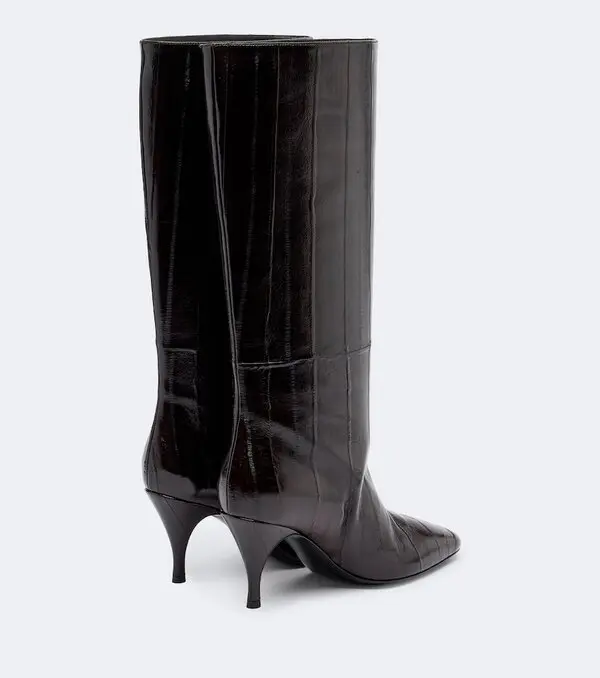 HERBERT LEVINE Silhouette Leather Knee-high Boots - Brown