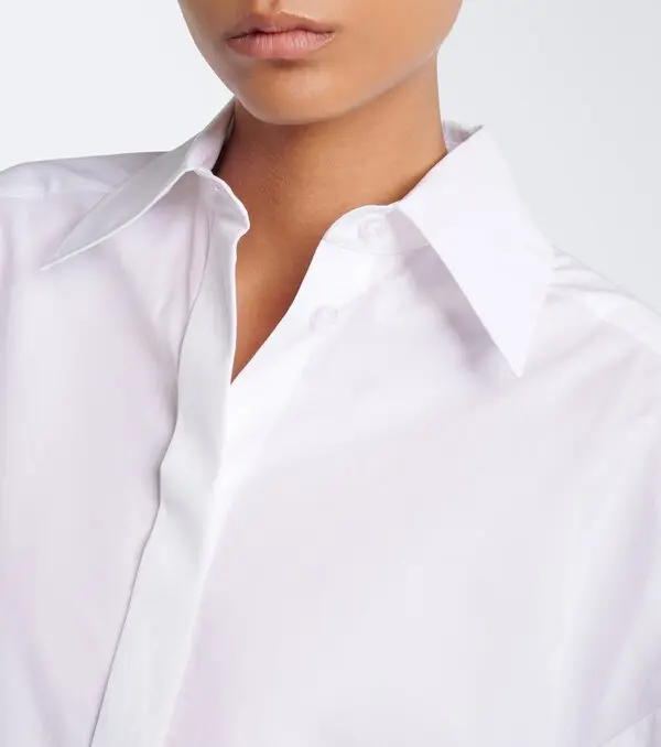Sportmax Asymmetric Cotton Poplin Shirt