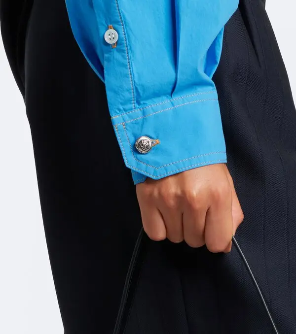 Versace Cropped Cotton Poplin Shirt