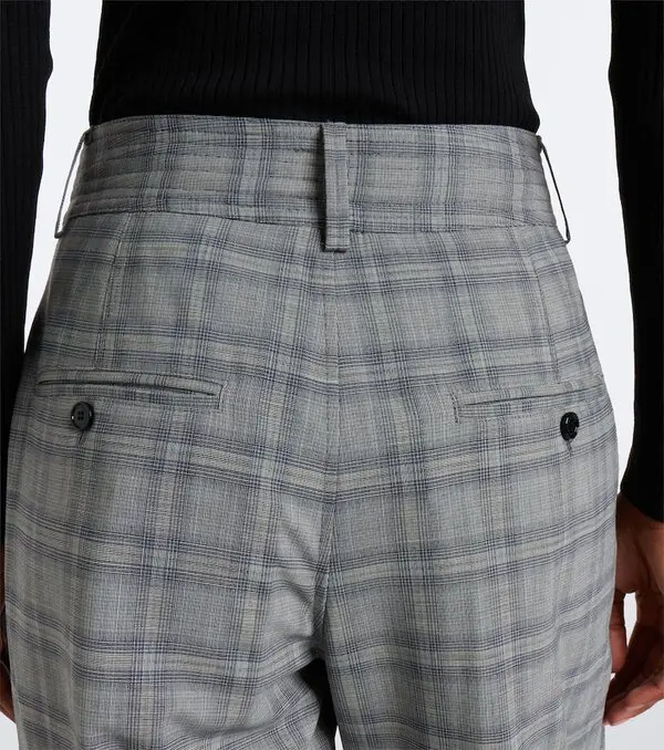 Isabel Marant Étoile Mayera Checked Wool-blend Wide-leg Pants