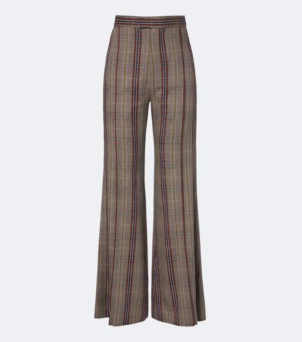 VIVIENNE WESTWOOD Checked Wide-leg Pants - Multicoloured
