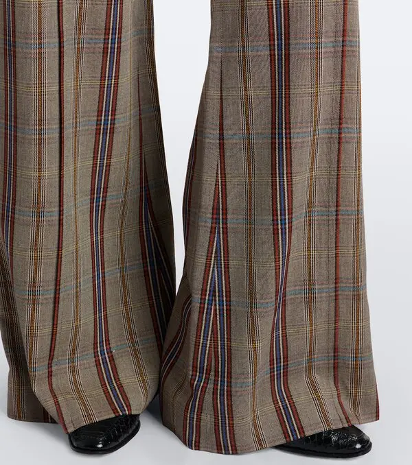 VIVIENNE WESTWOOD Checked Wide-leg Pants
