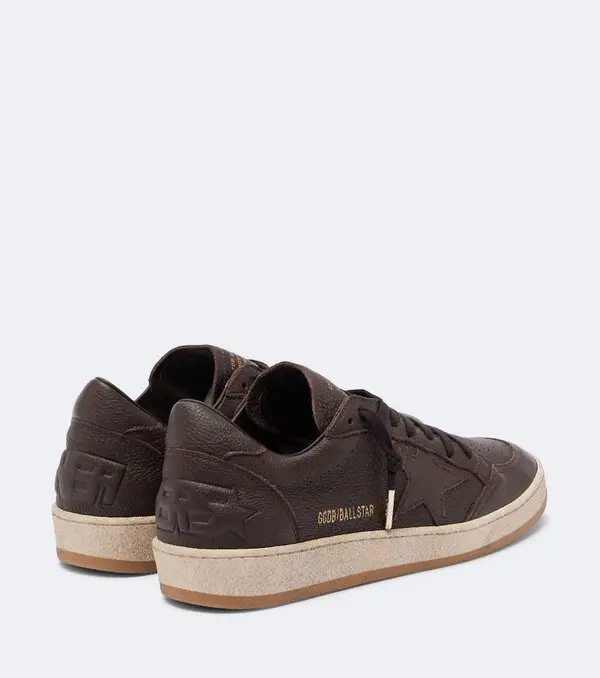 GOLDEN GOOSE Ball Star Leather Sneakers - Brown