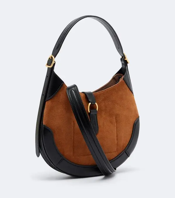 Polo Ralph Lauren Polo Id Small Suede Shoulder Bag