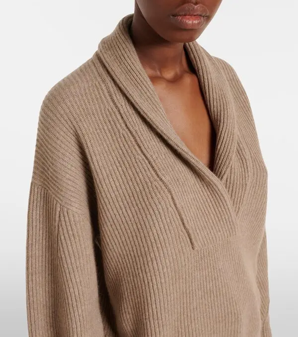 Brunello Cucinelli Ribbed-knit Cashmere Sweater - Brown