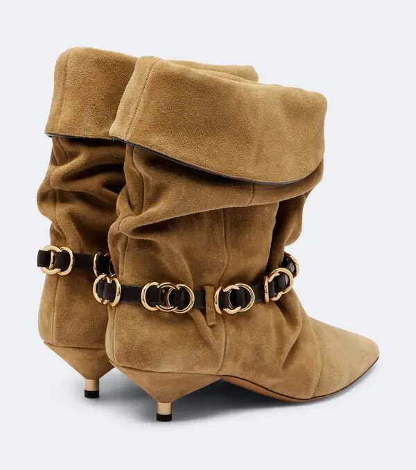 Isabel Marant Étoile Edrik Embellished Suede Ankle Boots