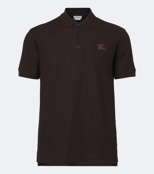 Burberry Ekd Cotton Pique Polo Shirt - Brown