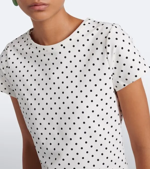 Posse Tommy Polka Dot Cotton-blend Jersey T-shirt
