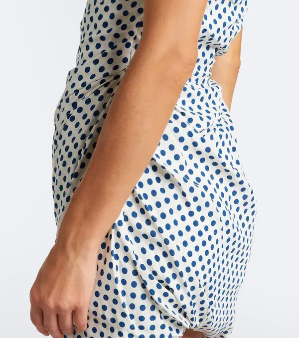 VIVIENNE WESTWOOD Ginnie Amber Draped Polka-dot Minidress - Blue